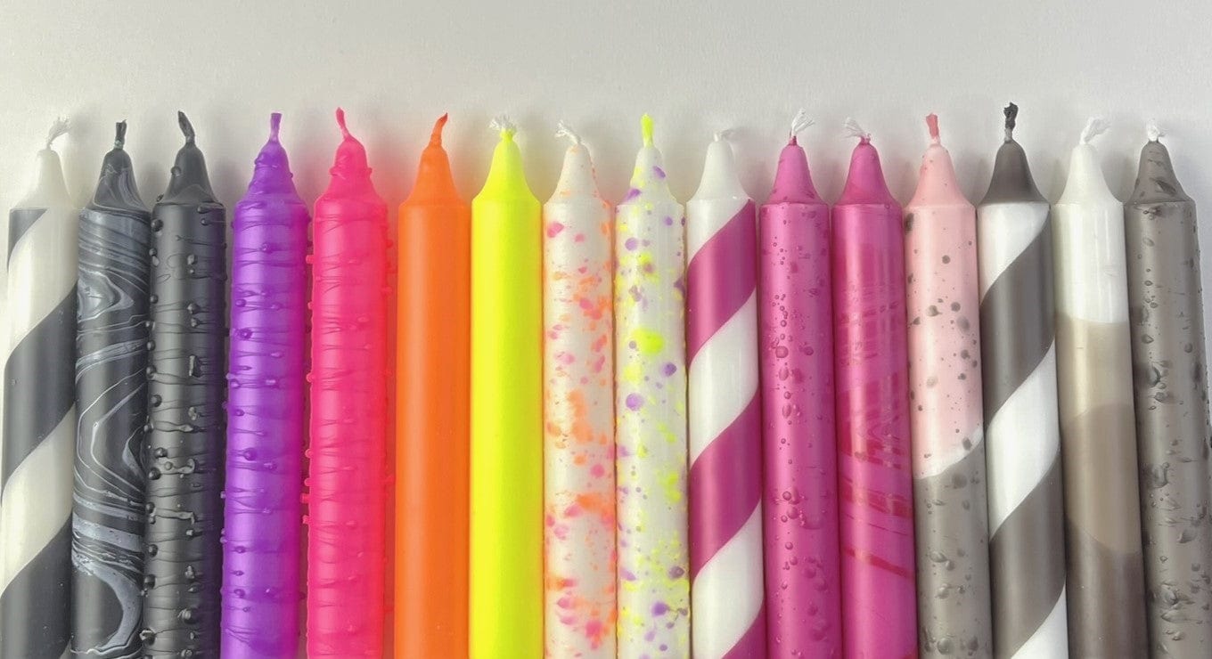 Dip Dye Colorful taper candles | Dot Home Aroma